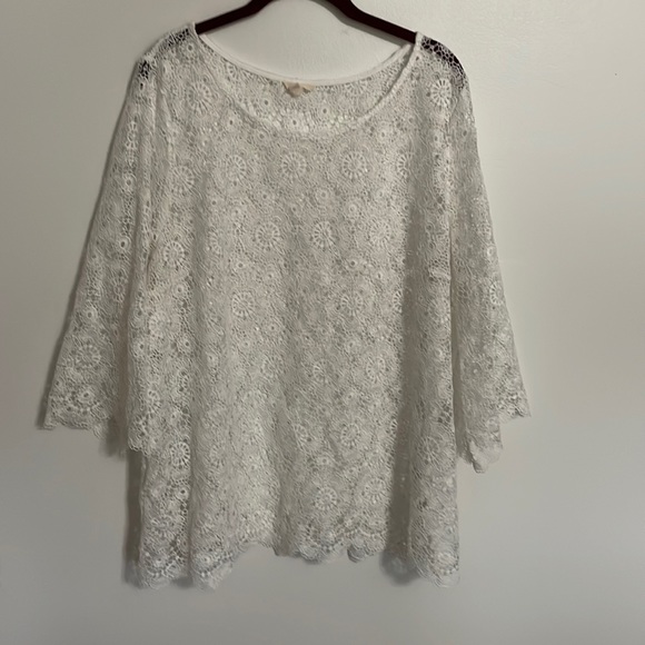 Adiva | Tops | White Lace Top | Poshmark